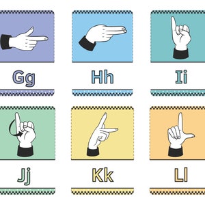 ASL Alphabet Flashcards, Sign Language Flashcards, Montessori Materials ...