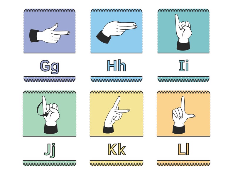 ASL Alphabet Flashcards, Sign Language Flashcards, Montessori Materials ...