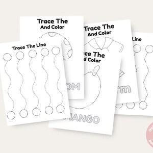 50 Preschool Line Tracing Worksheets Bundle, Printable Shape Worksheets ...