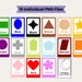 16 Color Flashcards, Montessori Flashcards, Pre-school Cards ...