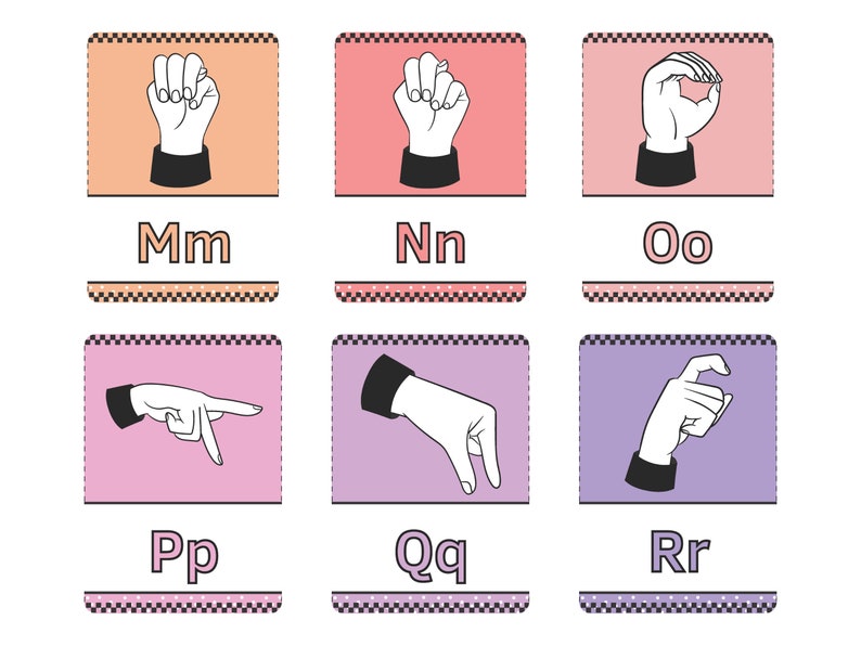 ASL Alphabet Flashcards, Sign Language Flashcards, Montessori Materials ...