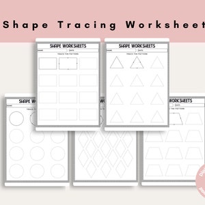 Preschool Shape Tracing, Basic Shape Tracing, Shape Tracing Worksheets ...