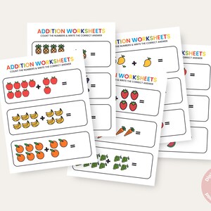 Math Worksheets, Addition Worksheet, Kindergarten, Homeschooling ...