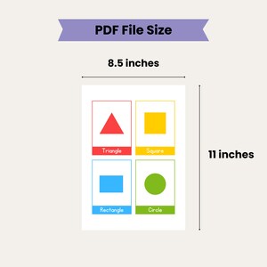 16 Shapes Flash Cards, Preschool Cards, Homeschool Printables ...