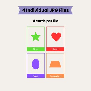 16 Shapes Flash Cards, Preschool Cards, Homeschool Printables ...