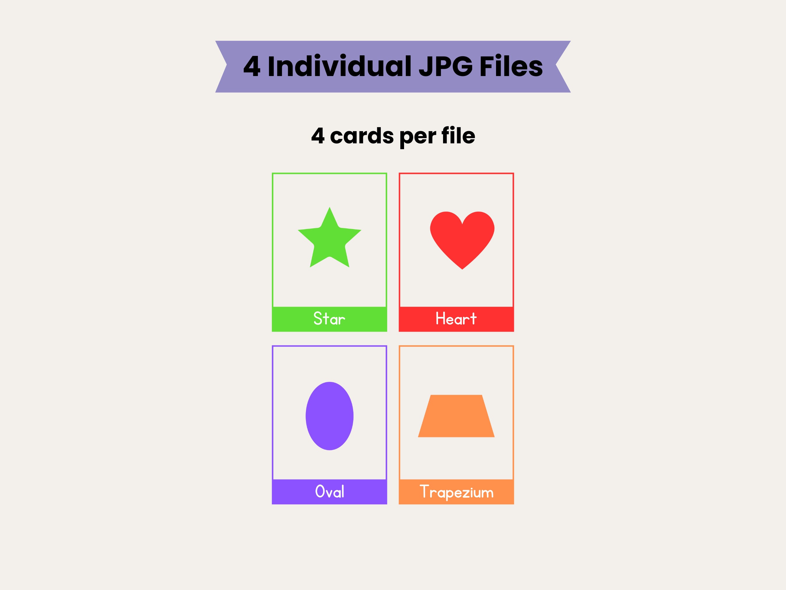 16 Shapes Flash Cards, Preschool Cards, Homeschool Printables ...