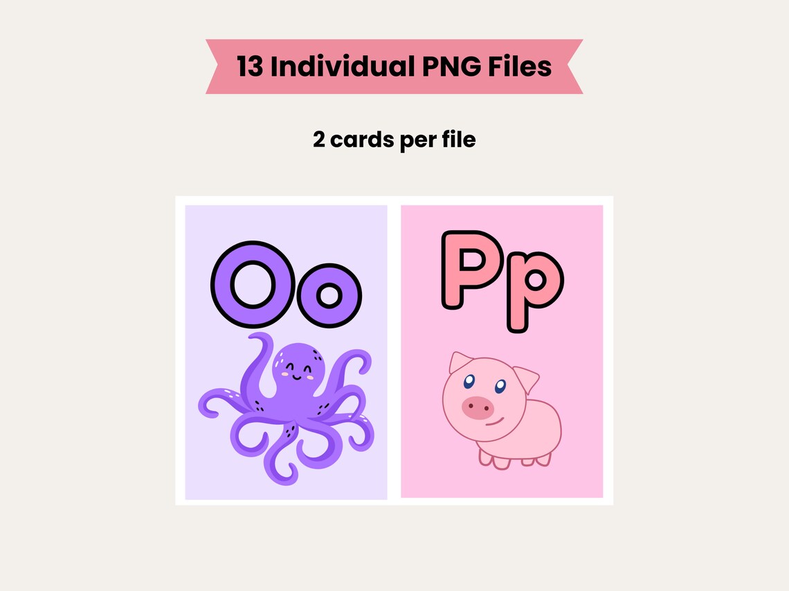 Printable Alphabet Flashcards for Kids, Educational Cards, A-Z Cards ...