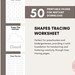 50 Preschool Line Tracing Worksheets Bundle, Printable Shape Worksheets ...