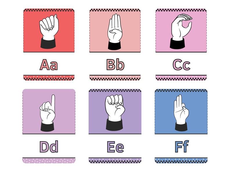 ASL Alphabet Flashcards, Sign Language Flashcards, Montessori Materials ...