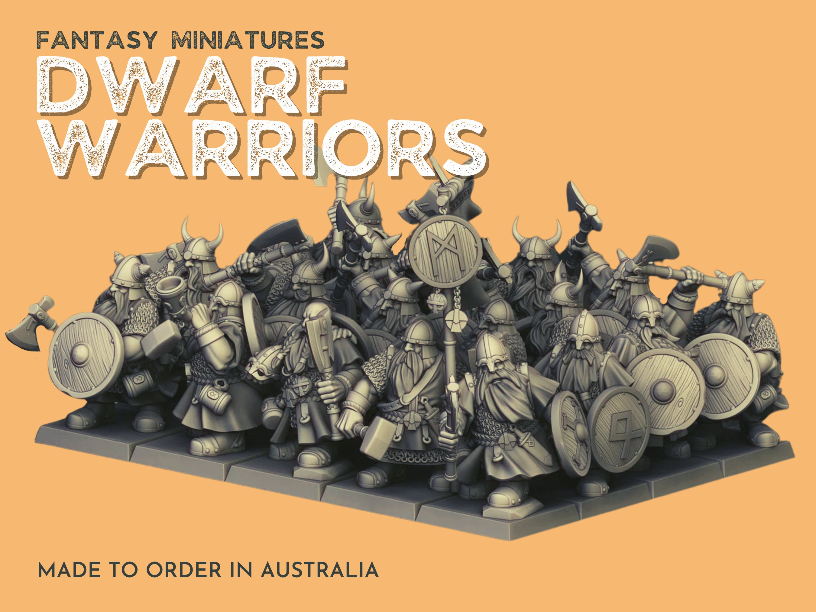 Dwarf Warriors Highland Miniatures Fantasy Dwarves - Etsy