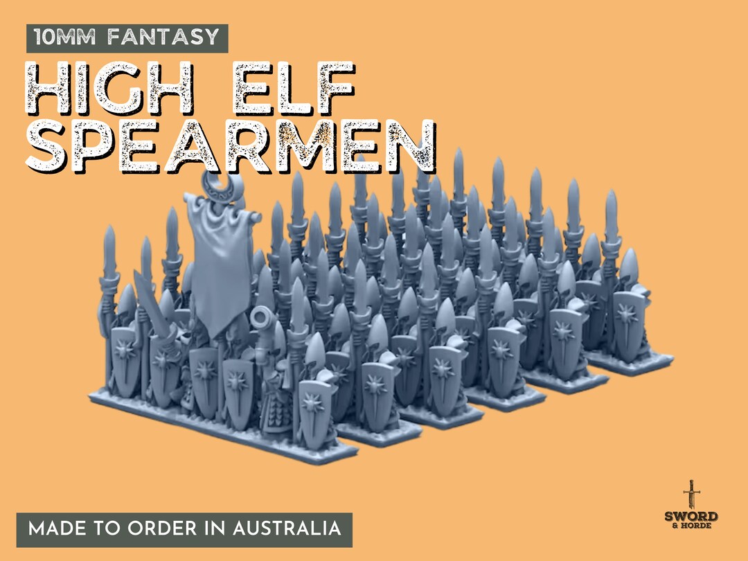 High Elves Spearmen 10mm & 15mm Forest Dragon Miniatures - Etsy