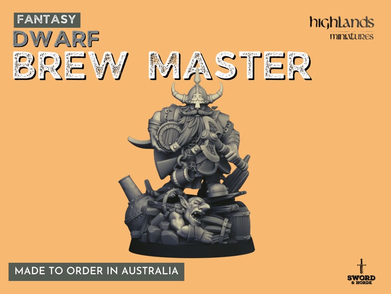 Dwarf Brewmaster Highland Miniatures, Fantasy Dwarves - Etsy Australia