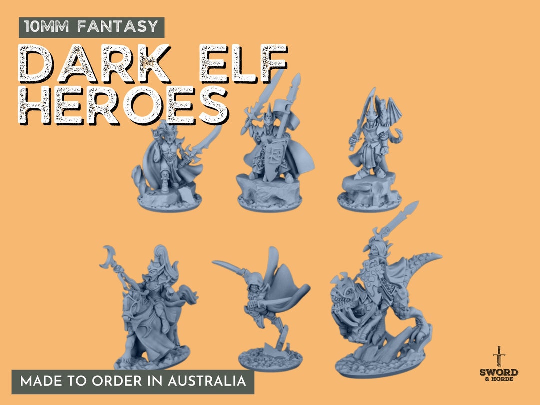 Dark Elves Hero Characters 10mm & 15mm Forest Dragon - Etsy