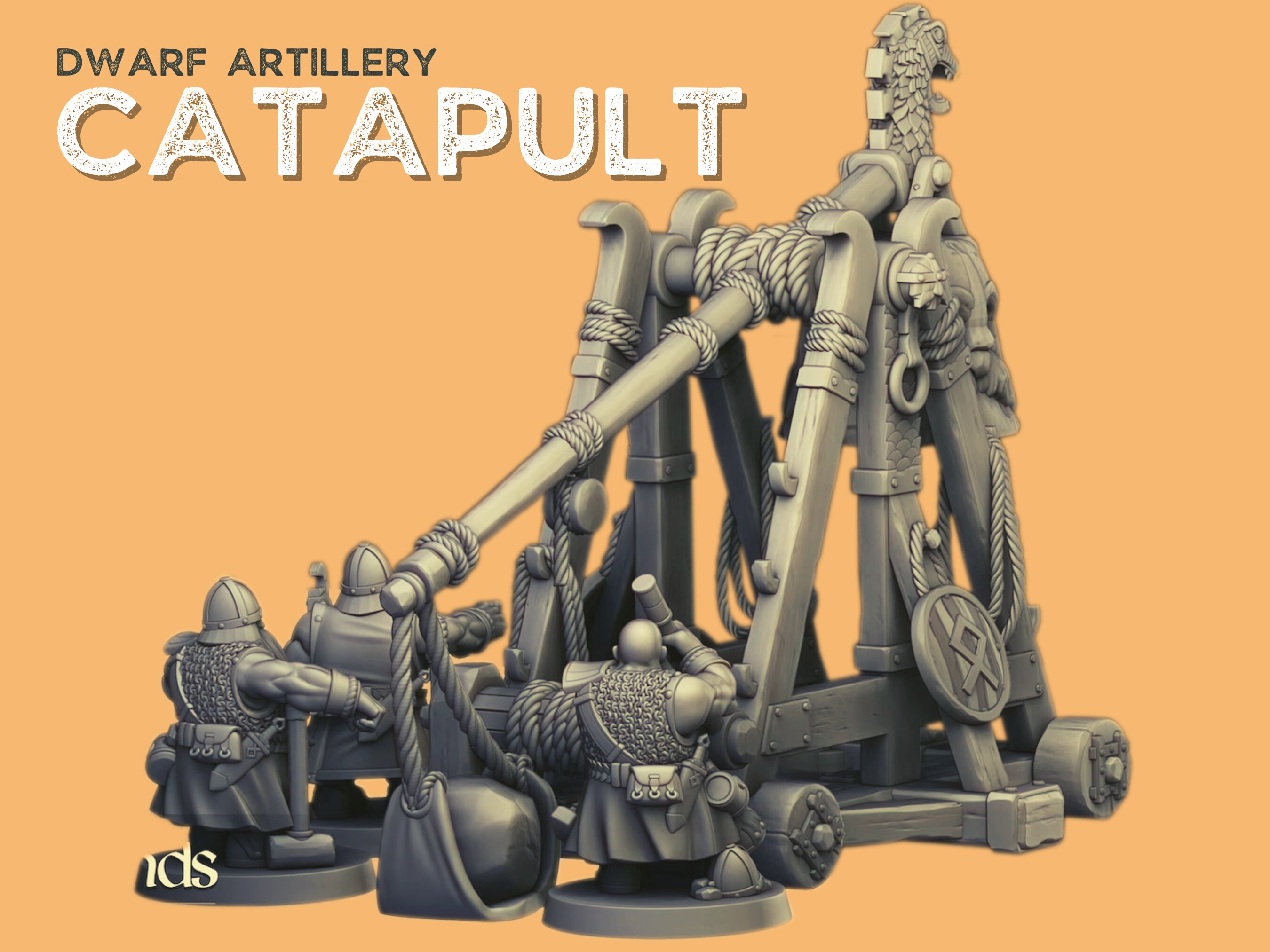 Dwarf Catapult Highland Miniatures, Fantasy Dwarves - Etsy Australia