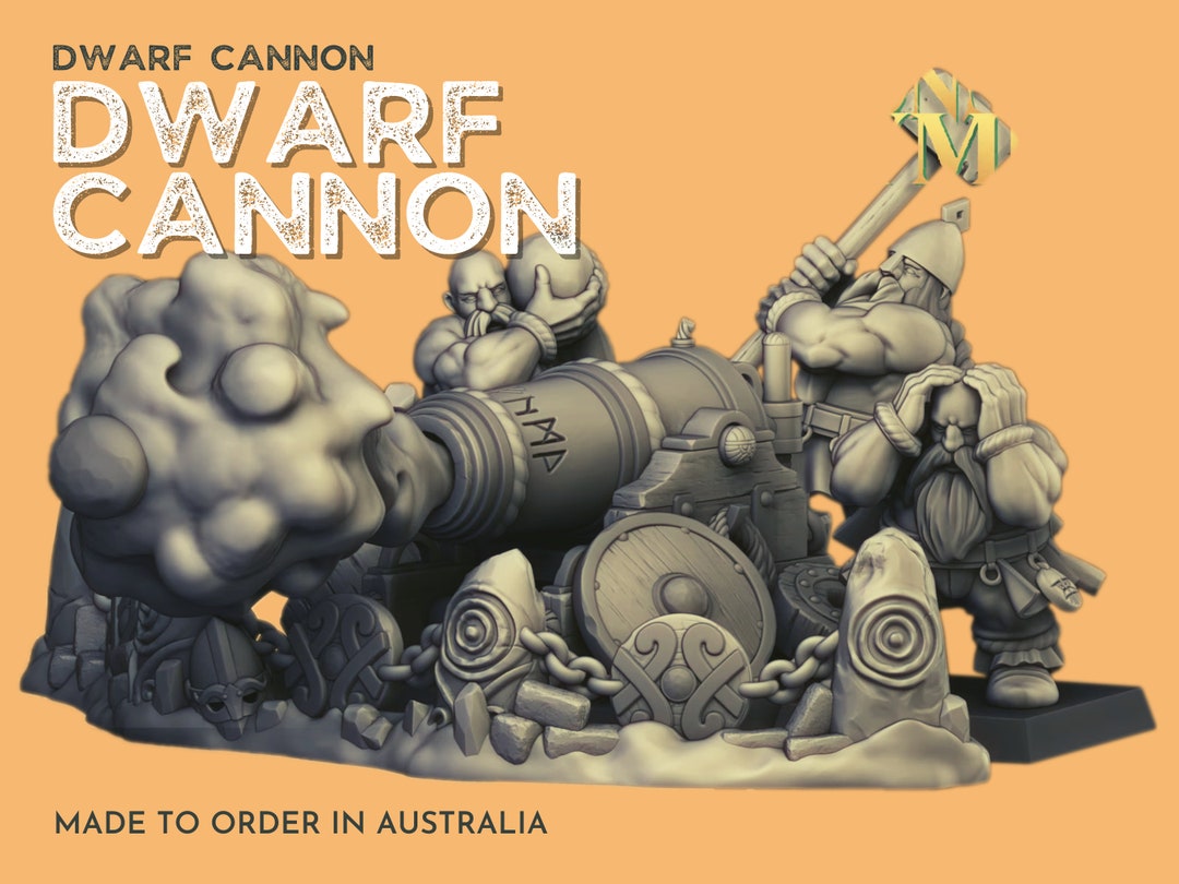Dwarf Cannon Highland Miniatures, Fantasy Dwarves - Etsy