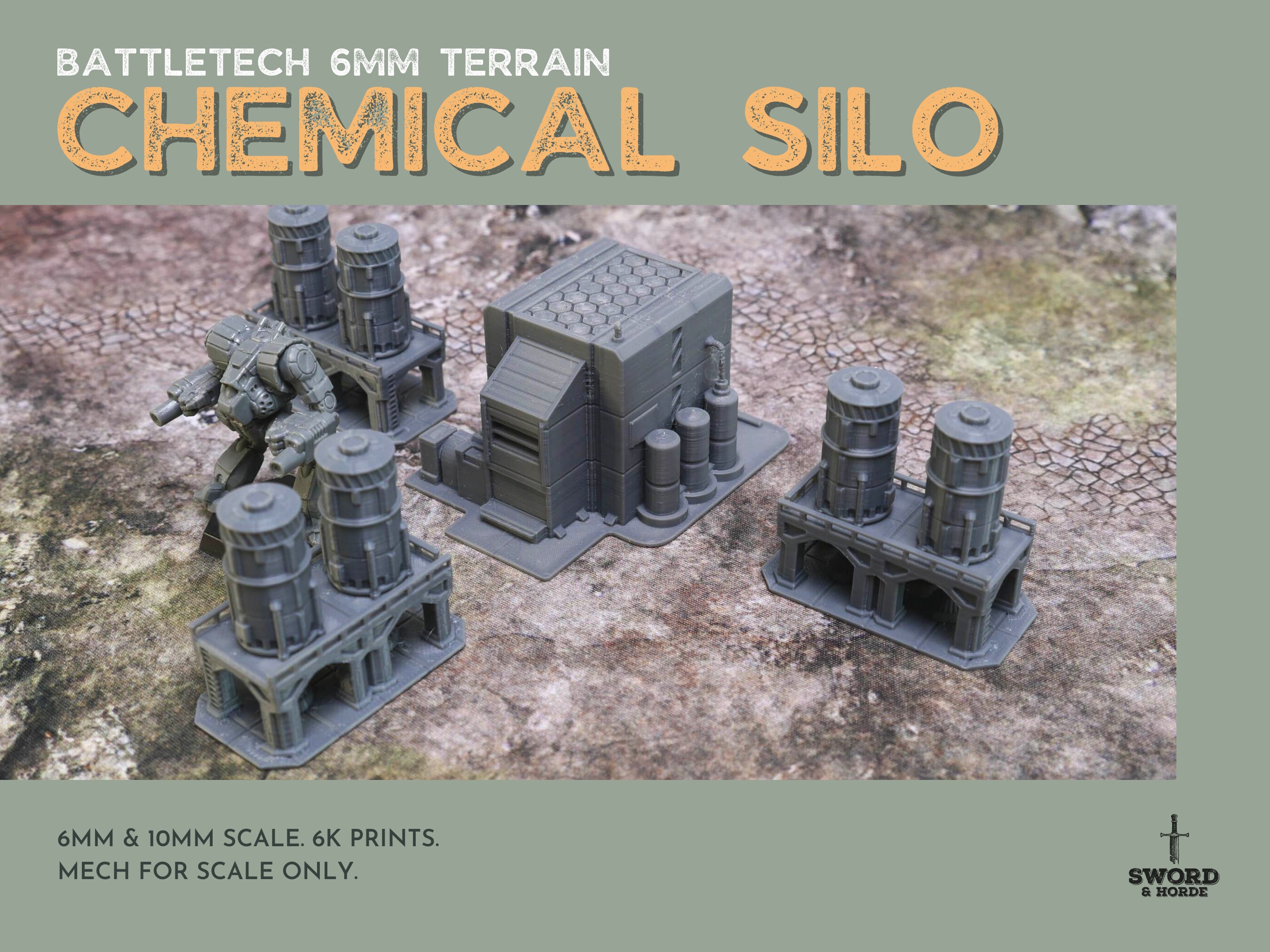 Chemical Silo Terrain Set Battletech Mechwarrior Miniatures - Etsy
