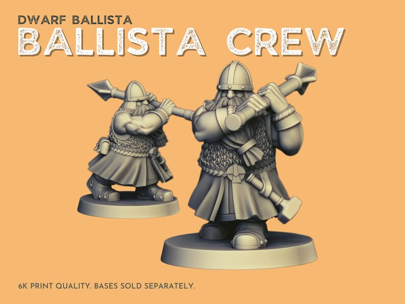 Dwarf Ballista Highland Miniatures, Fantasy Dwarves - Etsy