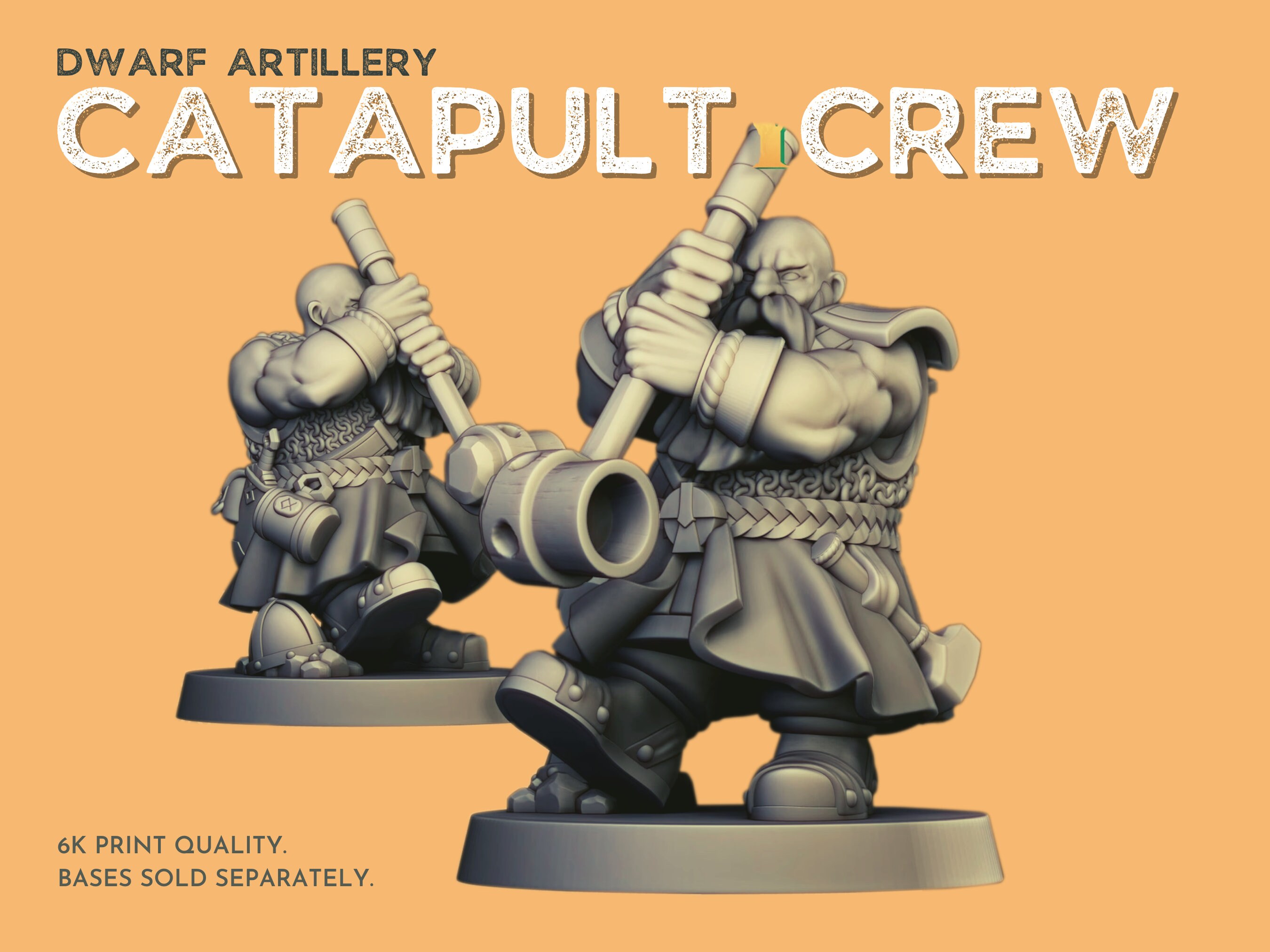 Dwarf Catapult Highland Miniatures, Fantasy Dwarves - Etsy Australia