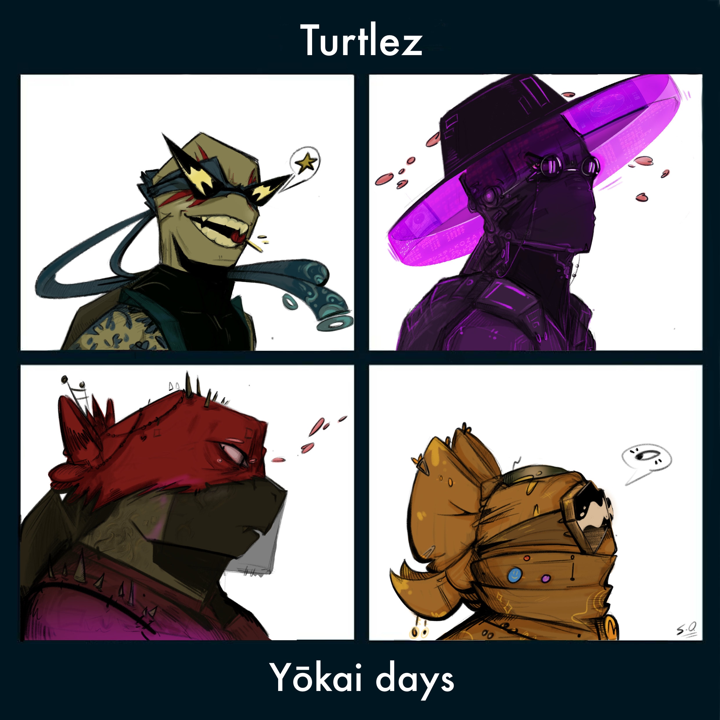 Turtlez - Gorillaz/rottmnt Inspired Print - Etsy