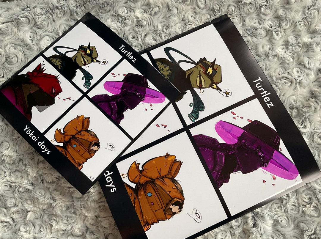 Turtlez - Gorillaz/rottmnt Inspired Print - Etsy