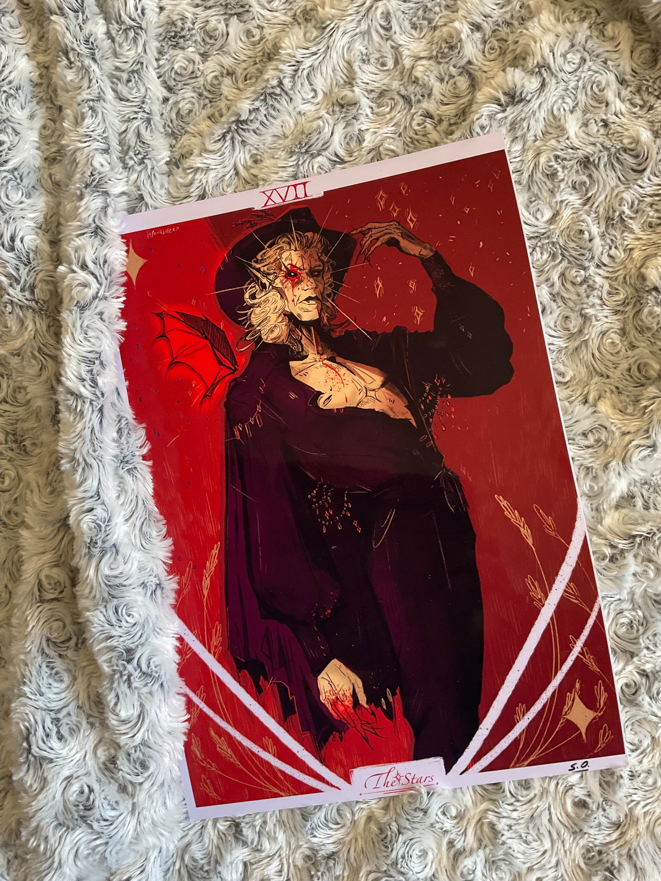Astarion “tarot Card” Fanart - Baldurs Gate 3 - A4 Print - Etsy
