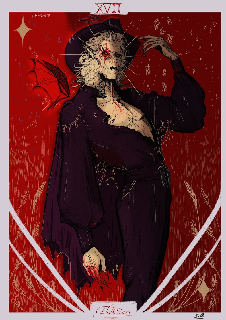 Astarion “tarot Card” Fanart - Baldurs Gate 3 - A4 Print - Etsy