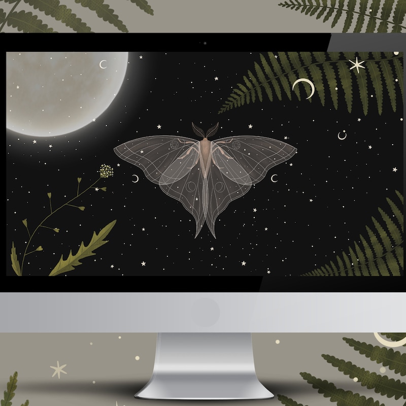 Moth Wallpaper - Etsy
