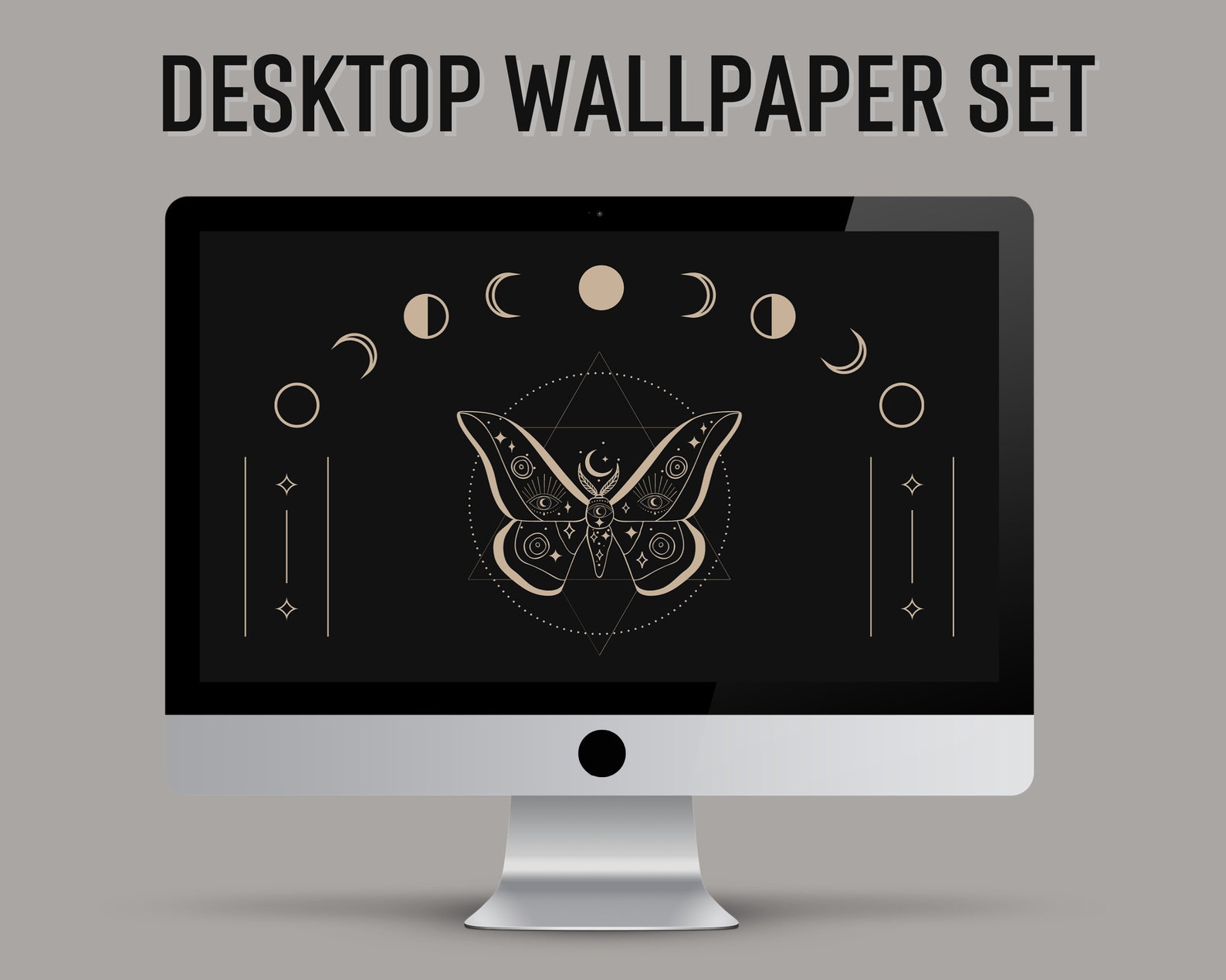 Desktop Wallpaper Astrological PC. Mystical Witchy Cosmic Zodiac ...