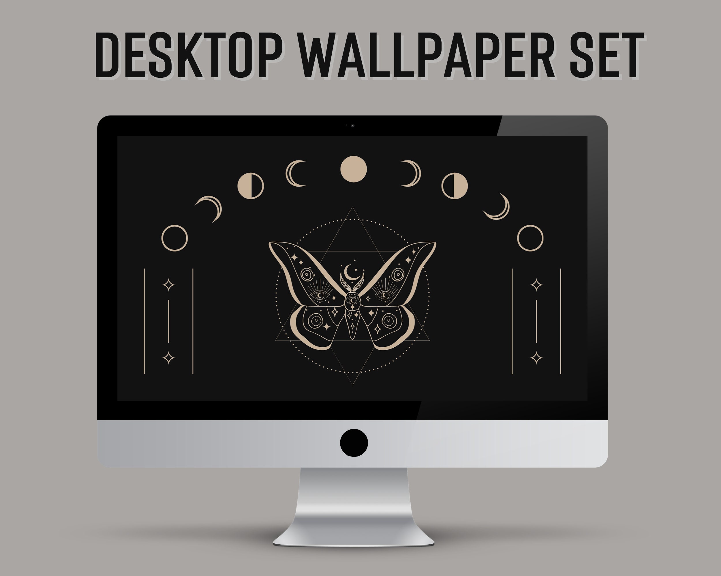 Desktop Wallpaper Astrological PC. Mystical Witchy Cosmic Zodiac ...