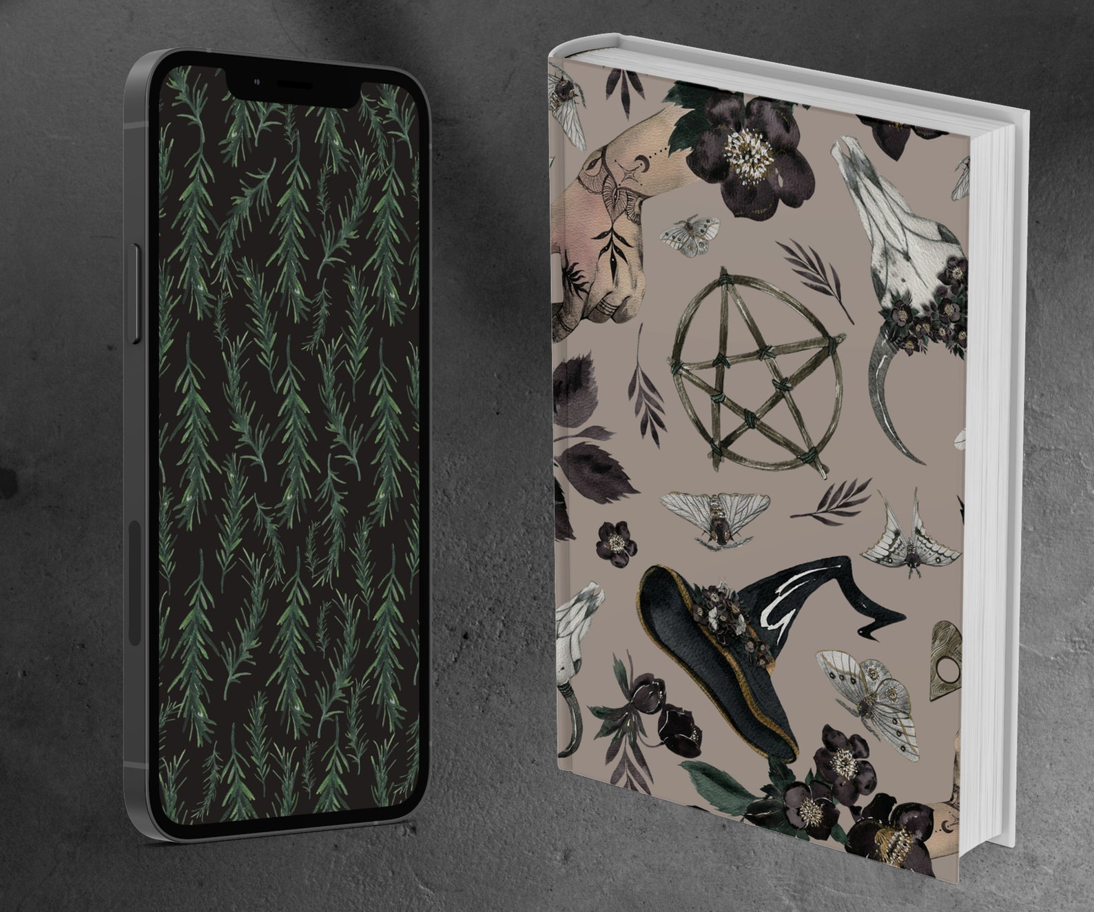 10 Witchcraft Seamless Patterns 300 Dpi. Scrapbook Decor Magic Digital ...