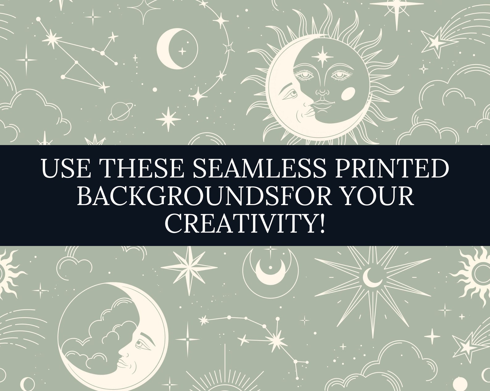 10 Magic Seamless Patterns. Digital Witchcraft Papers Astrology ...