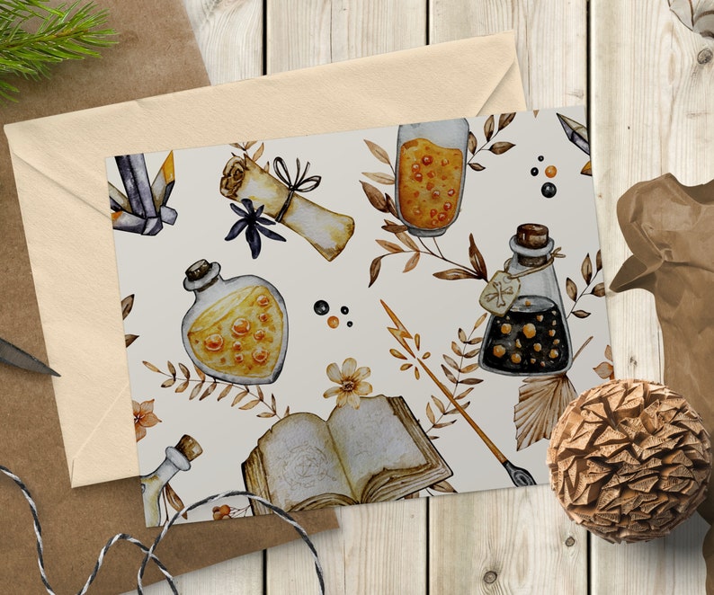 10 Witchcraft Seamless Patterns 300 Dpi. Scrapbook Decor Magic Digital ...