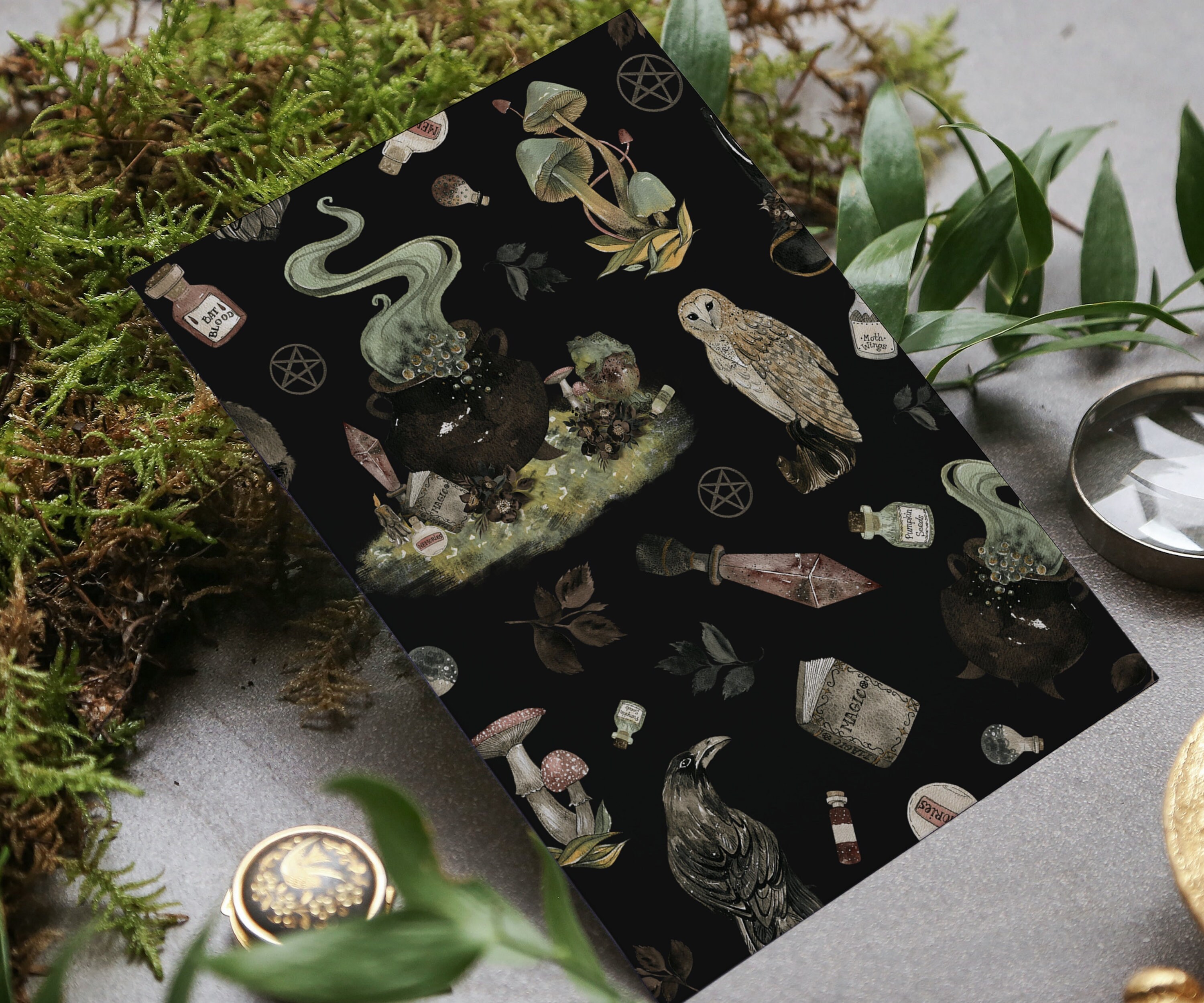 10 Witchcraft Seamless Patterns 300 Dpi. Scrapbook Decor Magic Digital ...