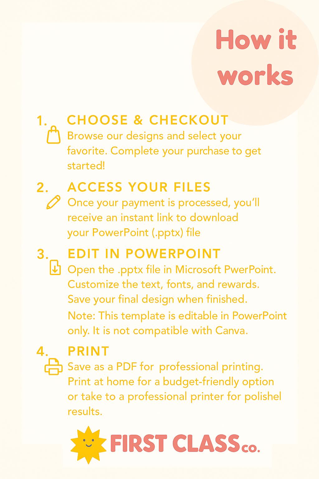 Editable Reward Chart | Neutral Classroom Powerpoint Template ...