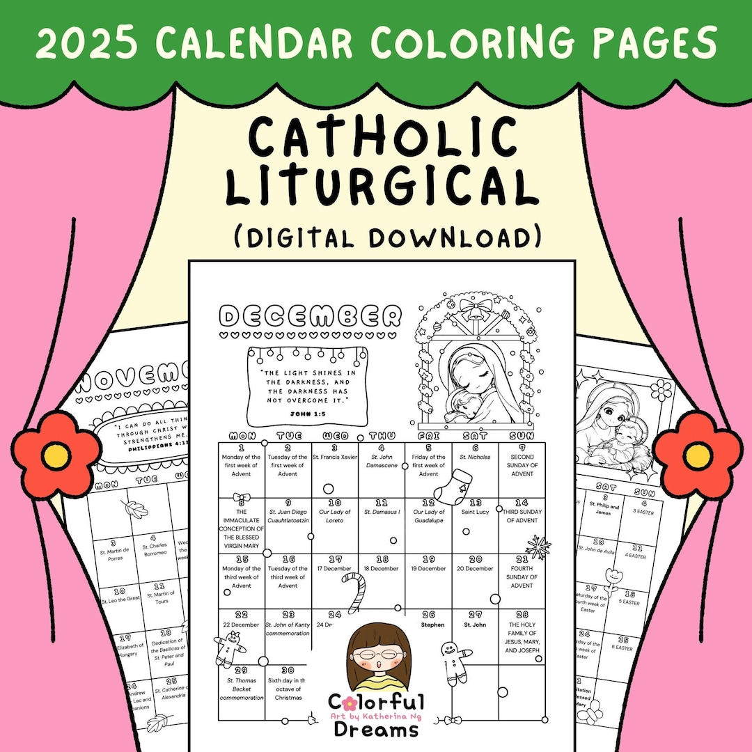 Catholic Liturgical 2025 Calendar Printable: A Liturgical Monthly ...