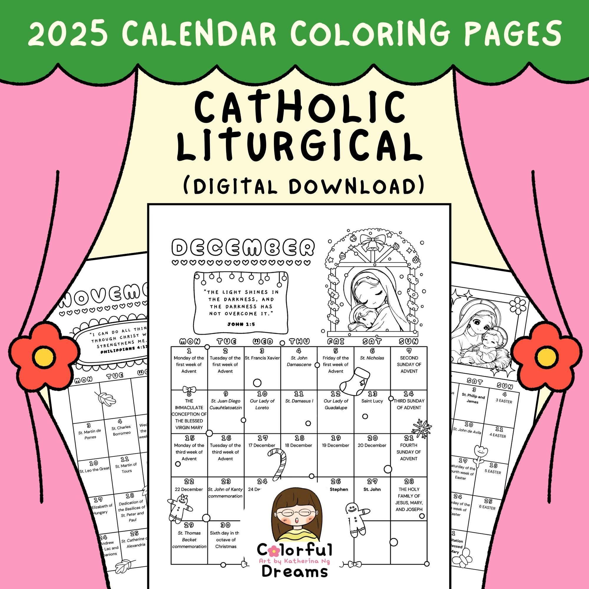 Catholic Liturgical 2025 Calendar Printable: A Liturgical Monthly ...