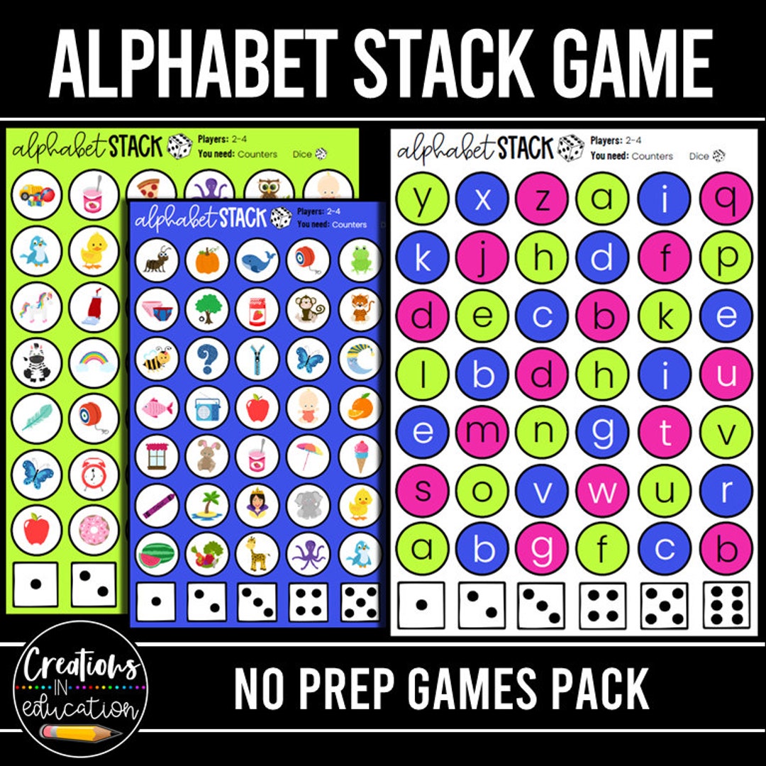 Alphabet Stack Letter Sound Recognition Game - Etsy