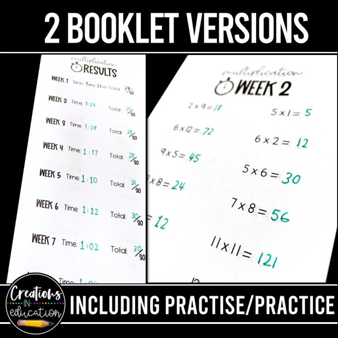 Multiplication Facts Fluency Booklets - Etsy