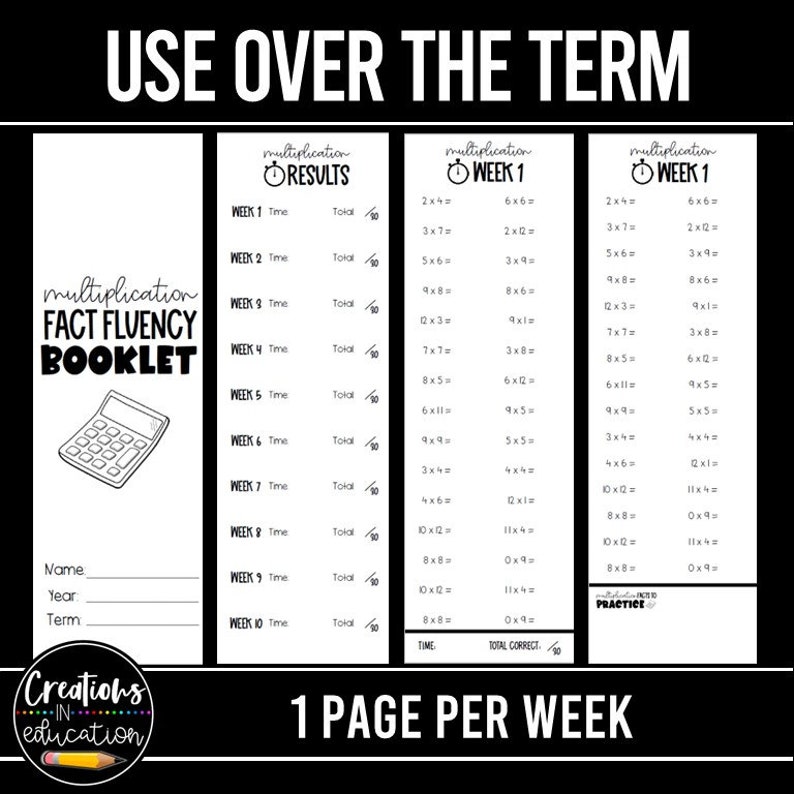 Multiplication Facts Fluency Booklets - Etsy