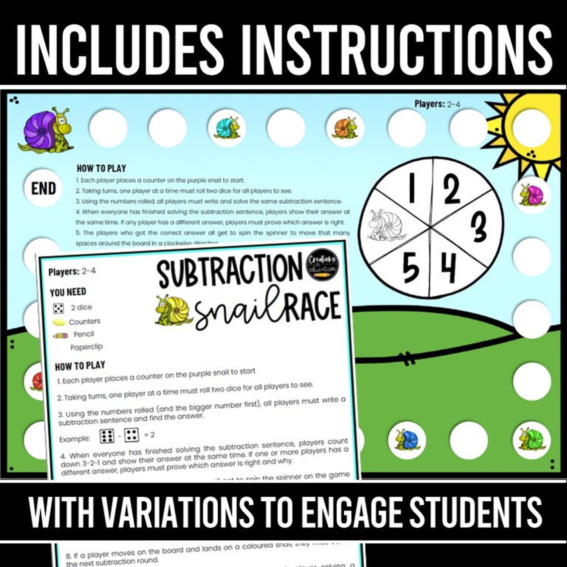 Printable Math Subtraction Games - Etsy