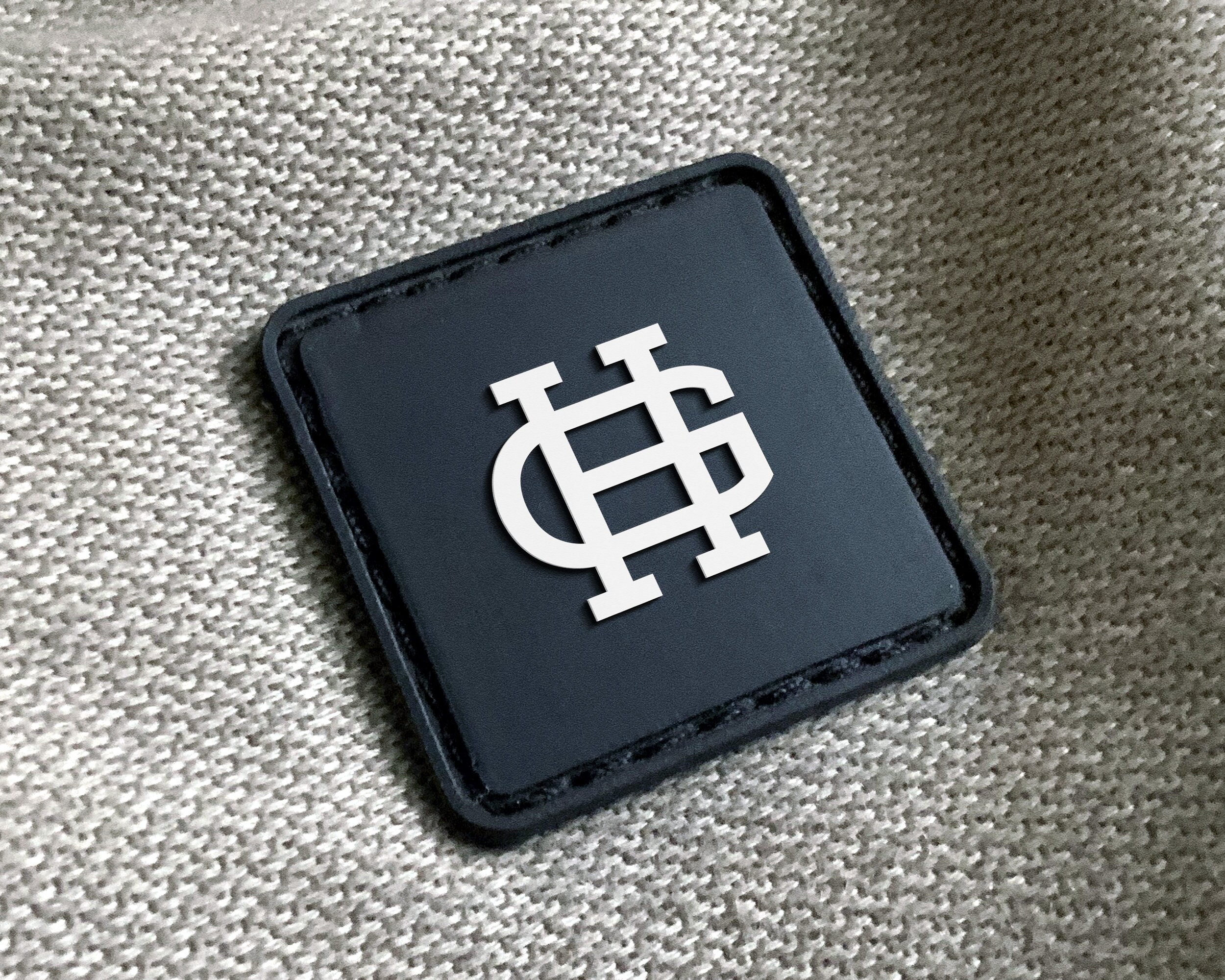 Interlocking GH / HG Monogram Initial H & Initial G Slab Serif Digital ...