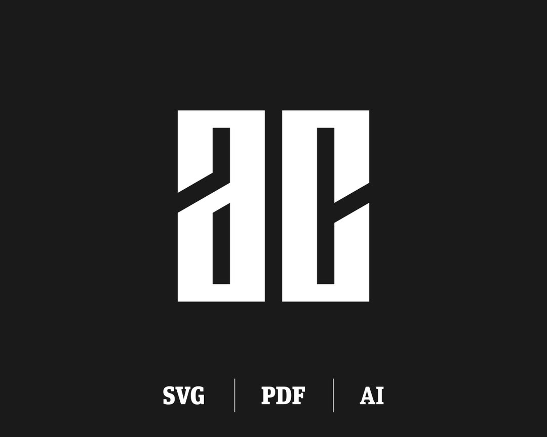AC Initials Logo, Geometric Letter Mark Inspired by Gothic Scripts ...