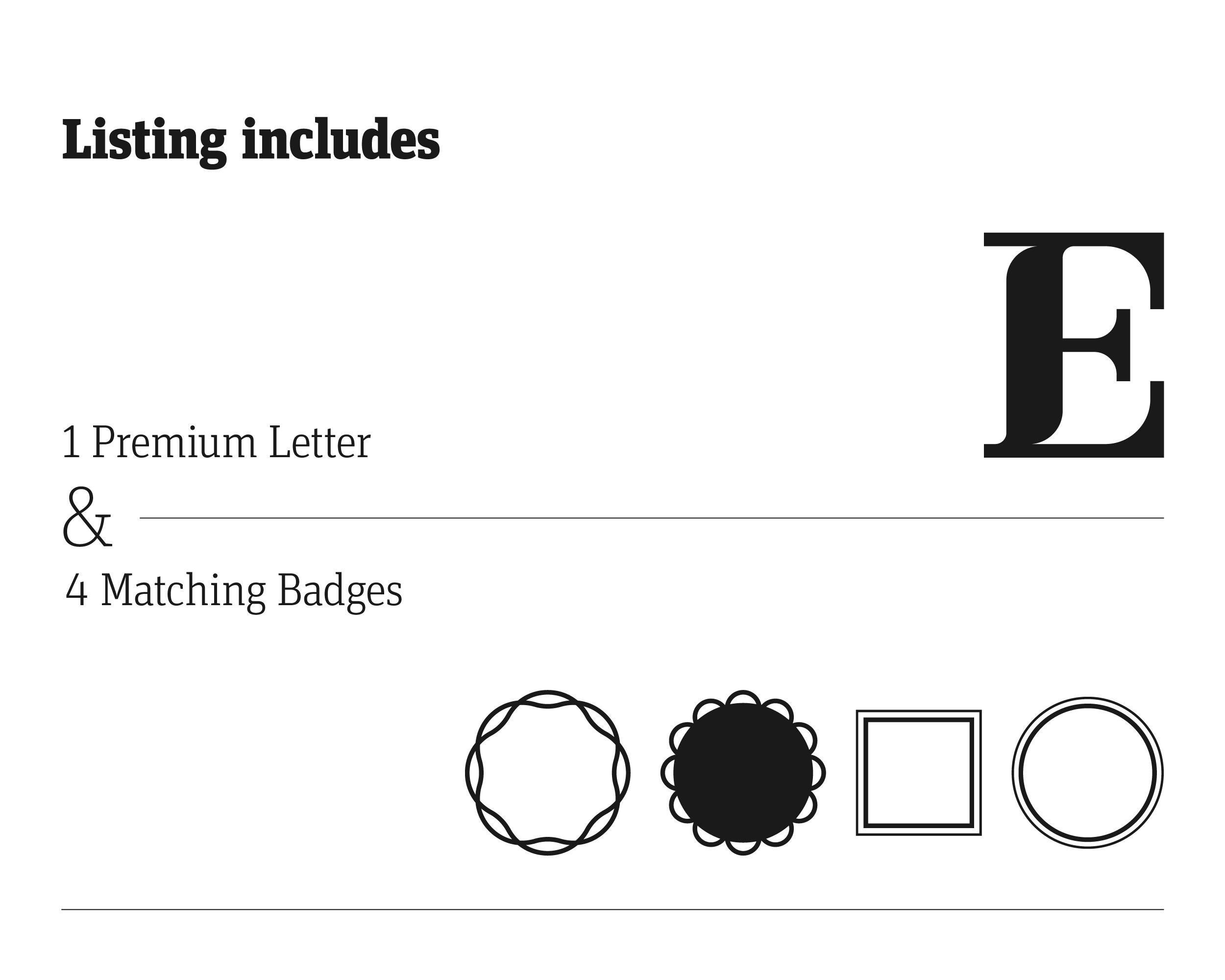 Elegant Initial E Svg, Single Letter Monogram E Svg, Elegant Initial ...