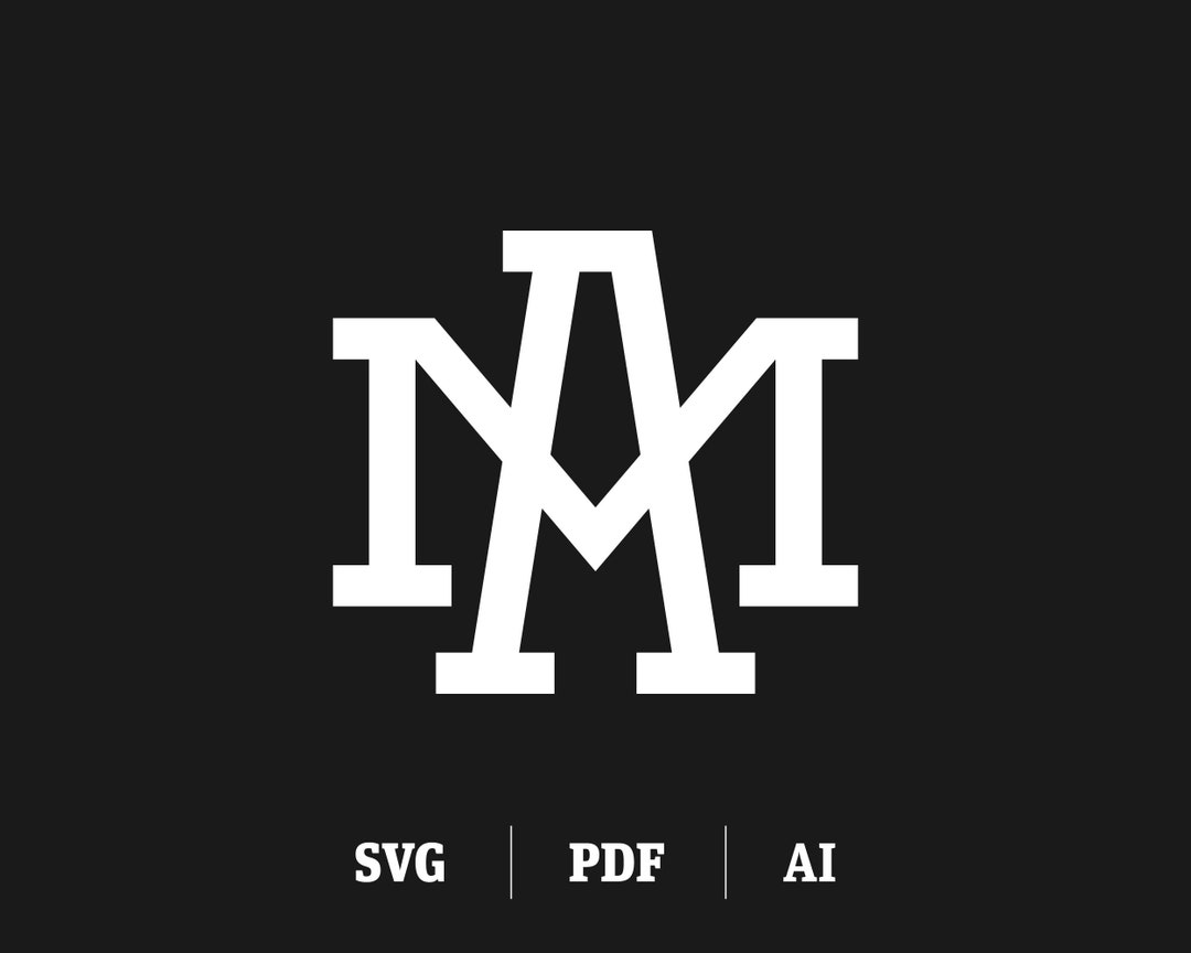 Interlocking AM/MA Monogram Logo Template (digital Download) - Etsy
