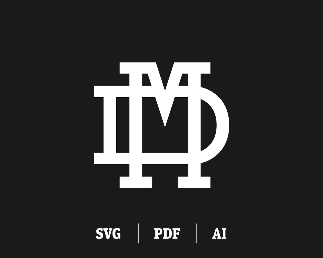 Interlocking DM / MD Monogram, Initial D / Initial M Logo Template ...