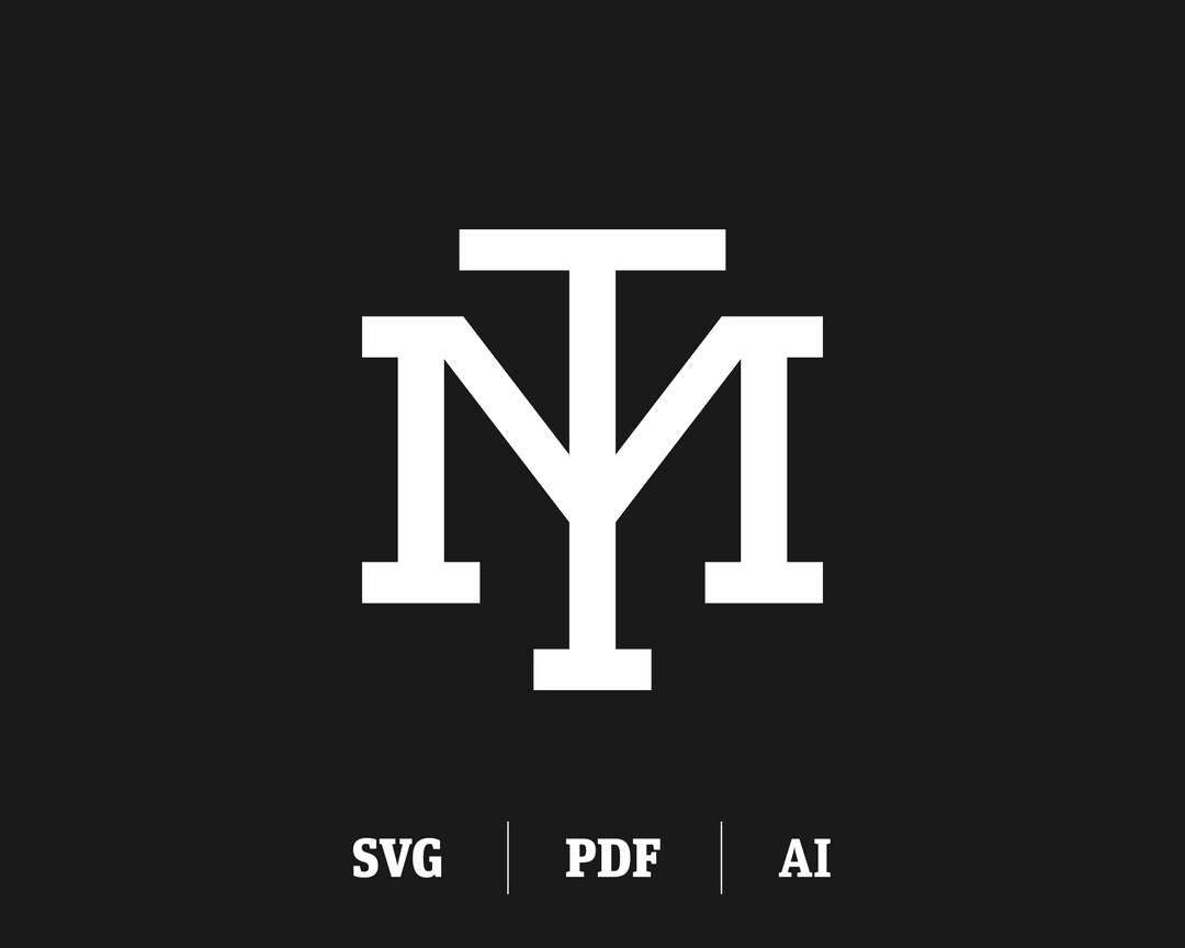 Interlocking MT Monogram Logo (svg, Pdf, Ai) - Etsy