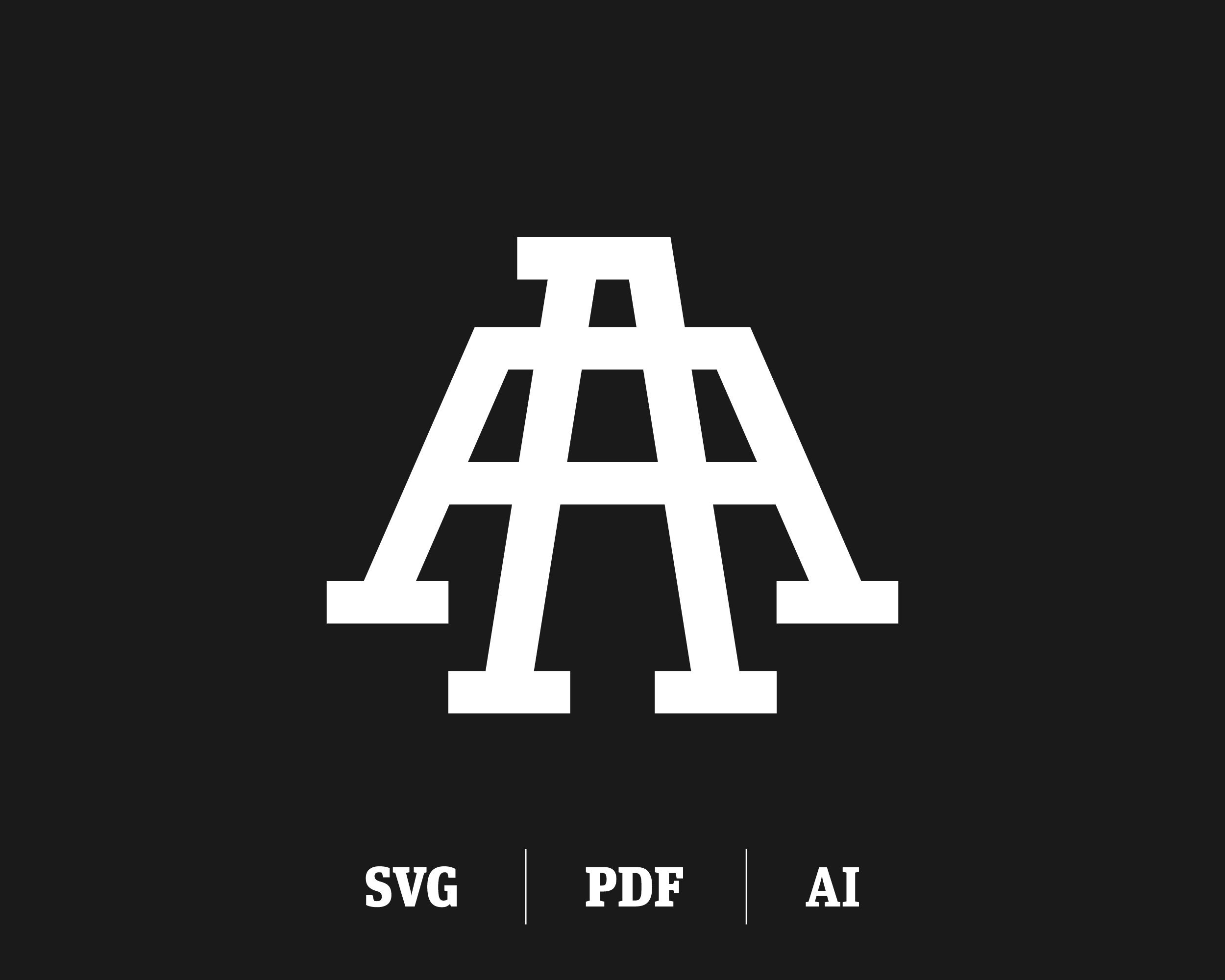 Interlocking AA Monogram, Double Initial A Monogram Logo, Monogram A ...