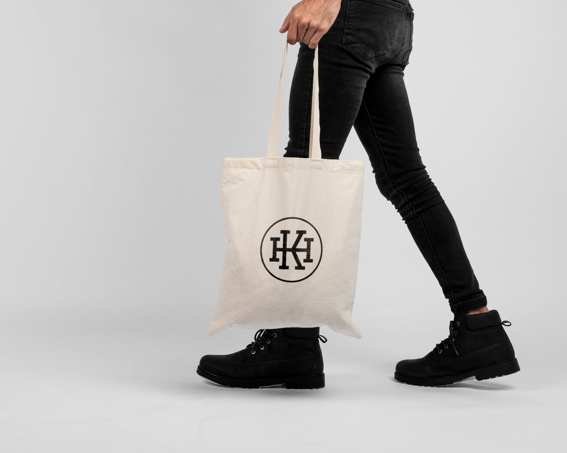 Interlocking KH / HK Monogram Initial K & Initial H Slab Serif Digital ...