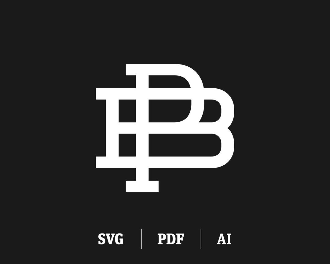 Interlocking BP / PB Monogram SVG, 2 Letter Monogram With Initial B ...