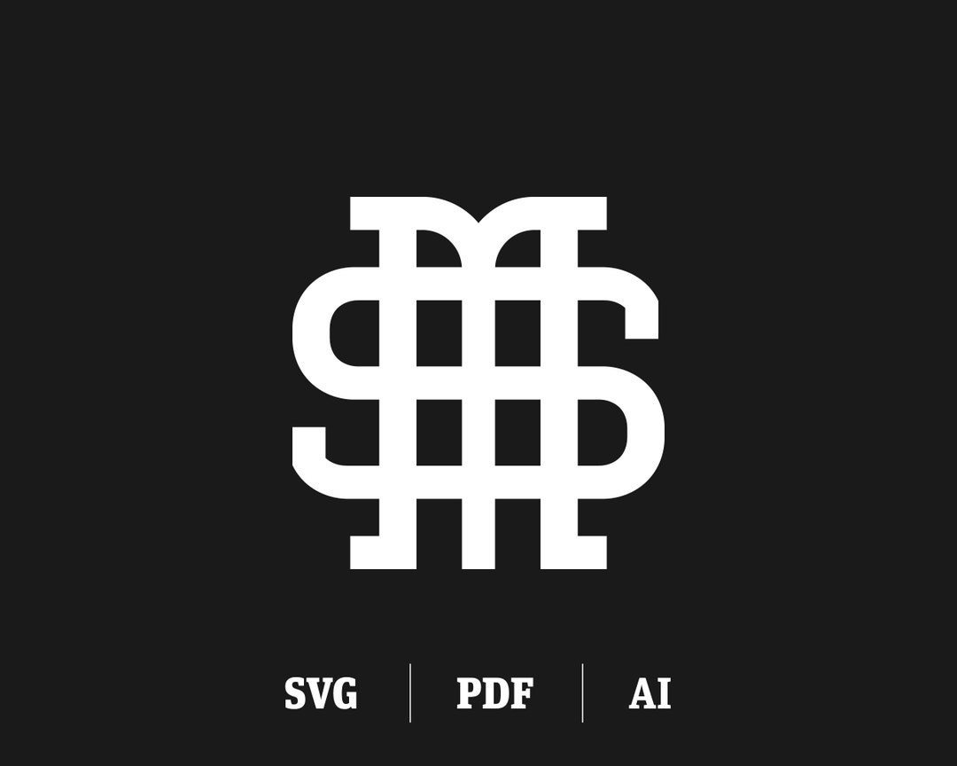 Interlocking MS Monogram Logo, Modern Initials (svg, Pdf, Ai) - Etsy